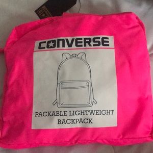 Converse | Bags | Converse Pink Packable Reversible Backpack | Poshmark